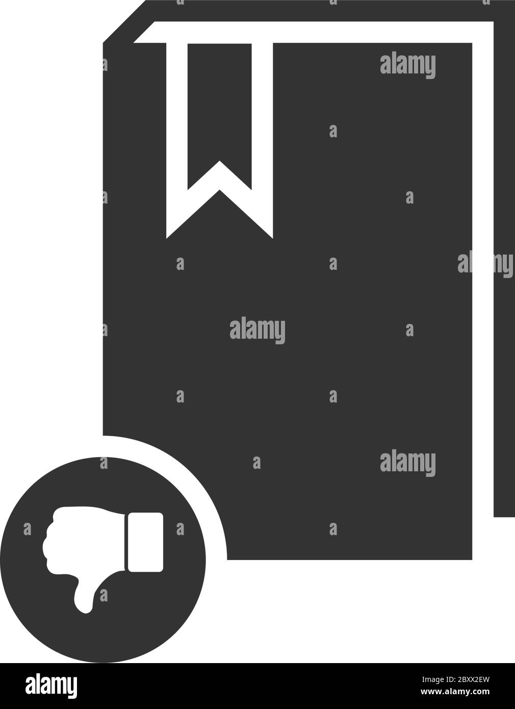 Dont read book. Black Icon Flat on white background Stock Vector Image ...