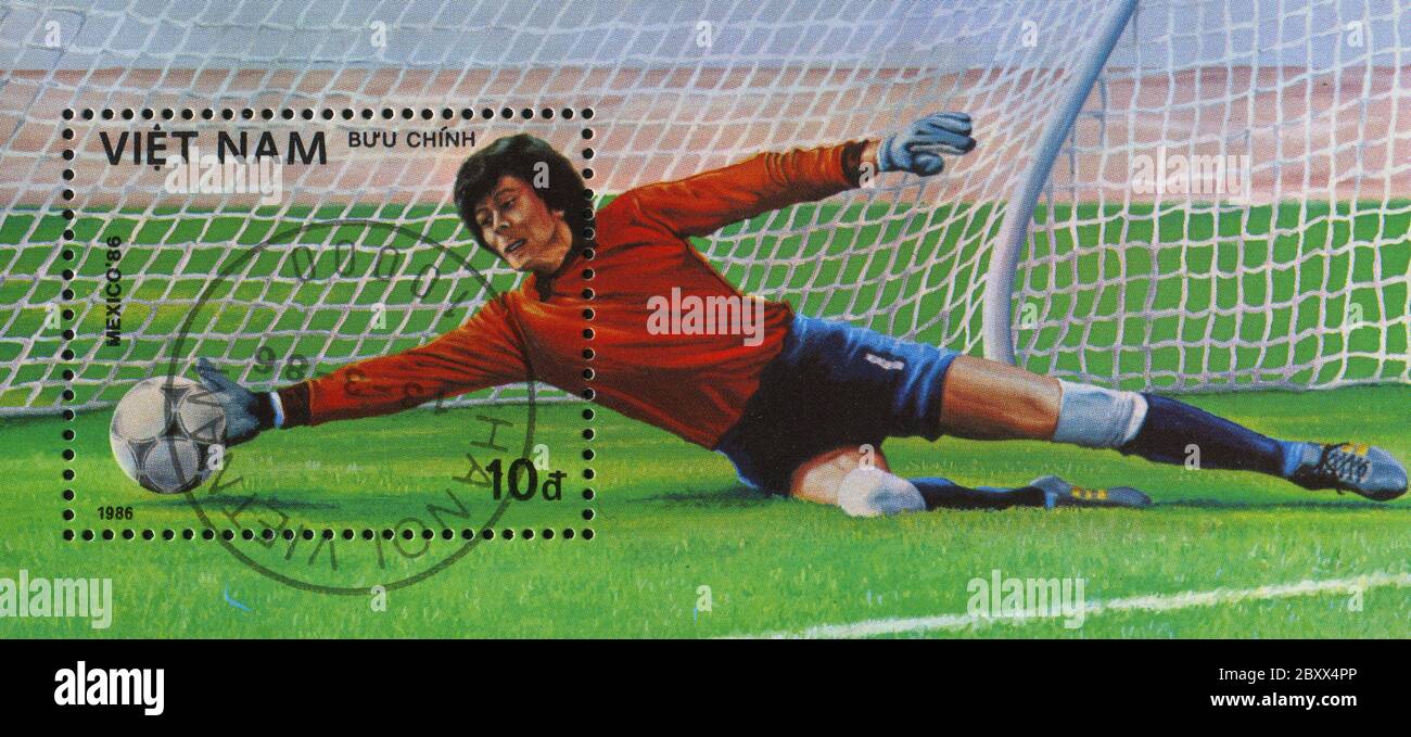 VIET NAM - CIRCA 1986: 1986 World Cup Soccer Championships Mexico ...