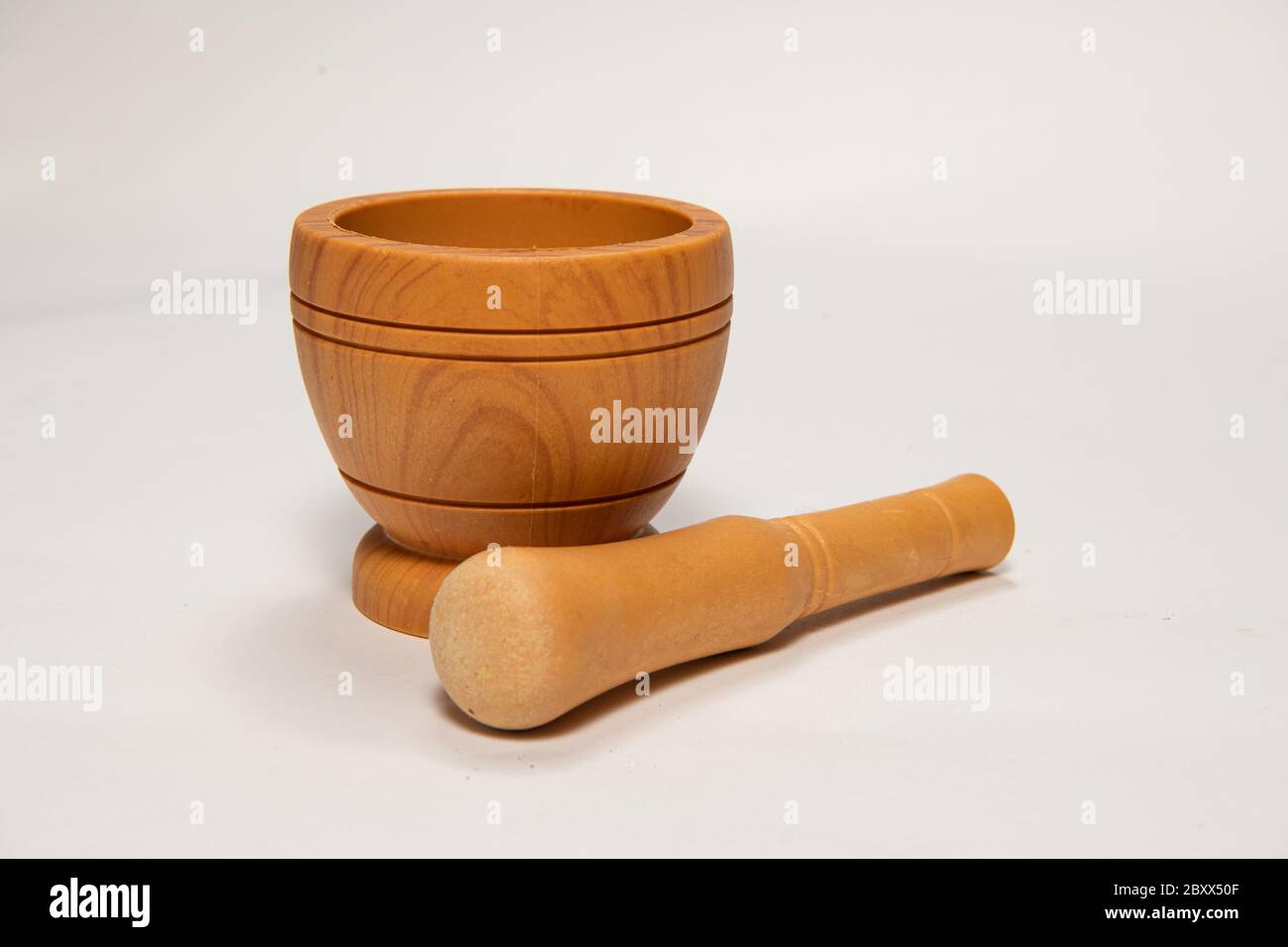 Wooden Mortar With Pestle Also Know as Khalbatta or Khal Dasta on White ...
