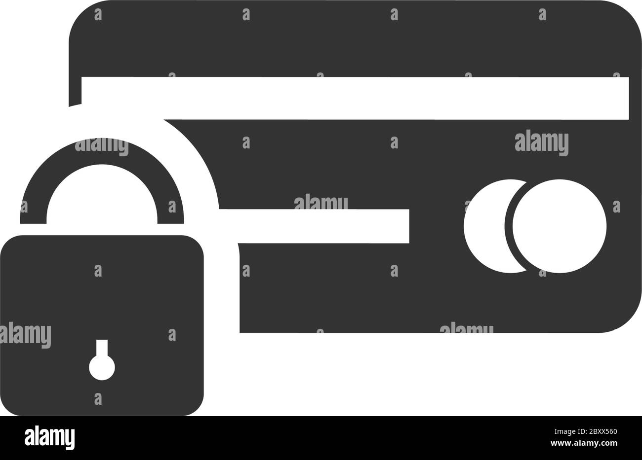 Credit card padlock secure Stock Vector Images - Alamy