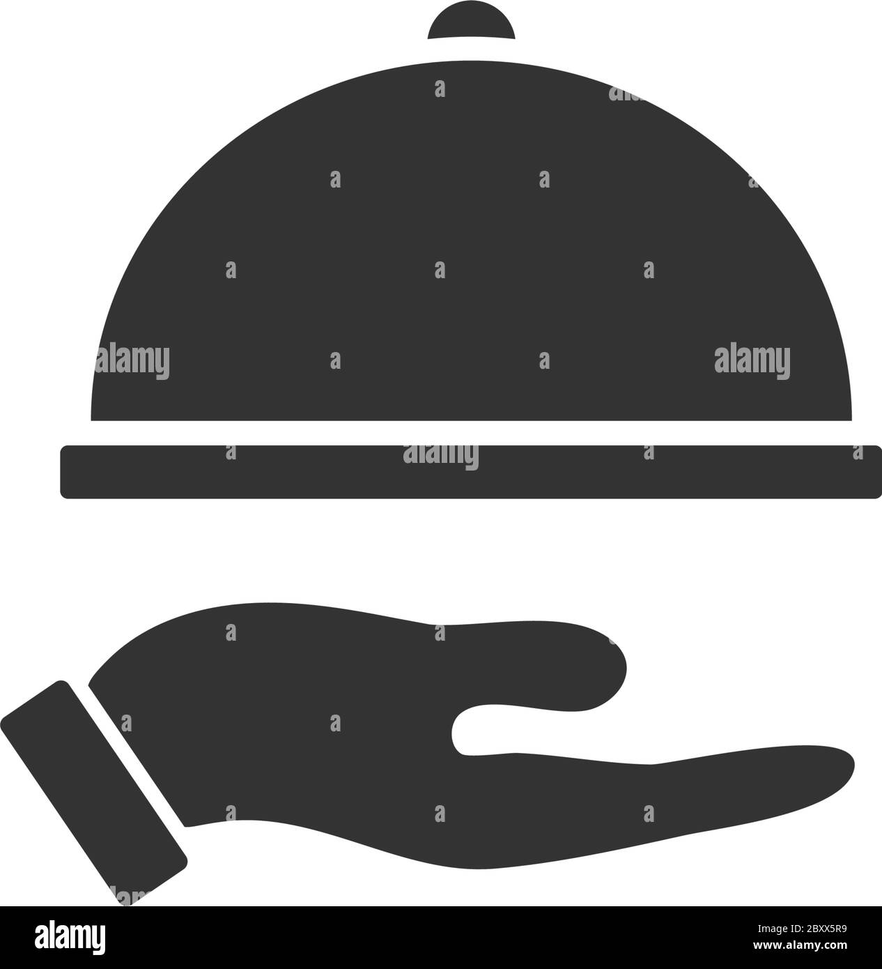 Black restaurant waiter Stock Vector Images - Alamy