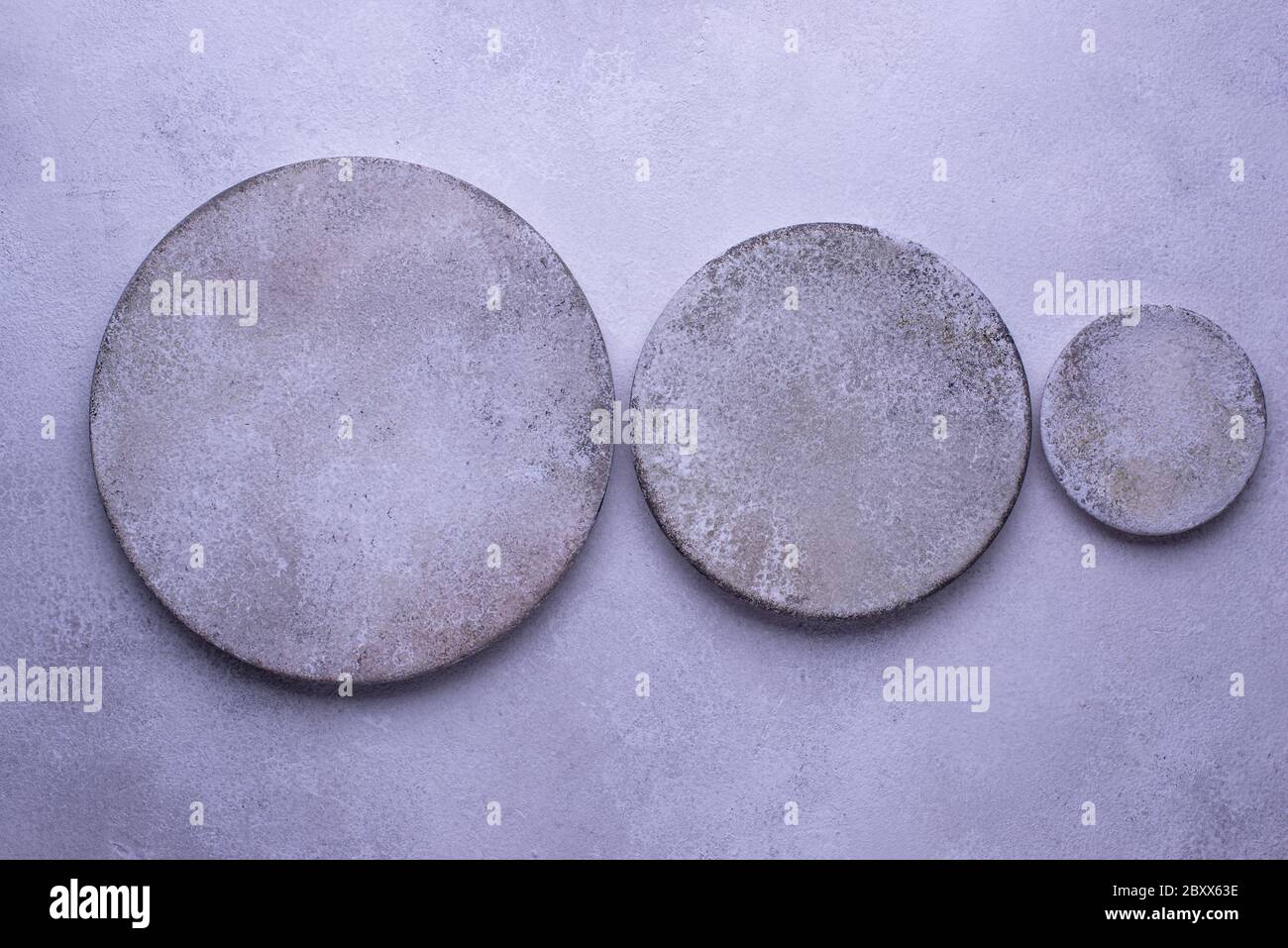 Handmade handcrafted concrete plates and bowls Stock Photo - Alamy