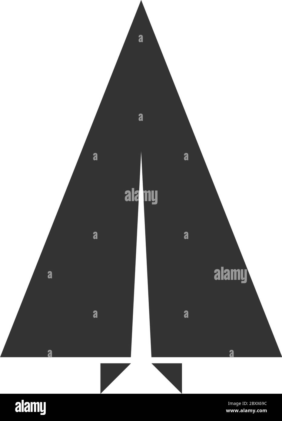 Paper plane. Black Icon Flat on white background Stock Vector Image ...