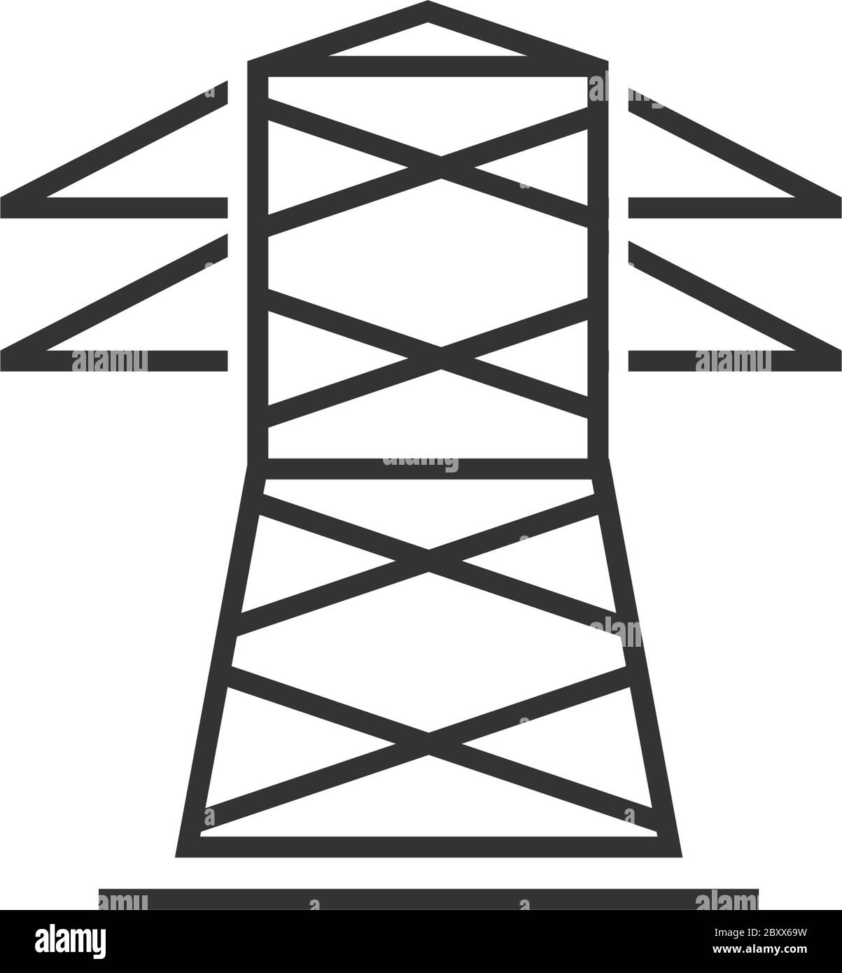 High voltage powerline Stock Vector Images - Alamy