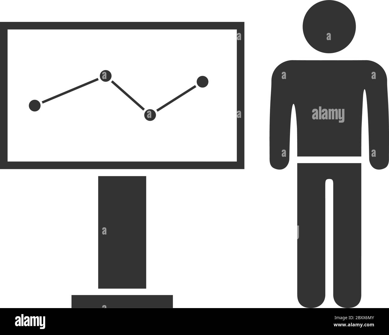 Training. Black Icon Flat on white background Stock Vector Image & Art ...