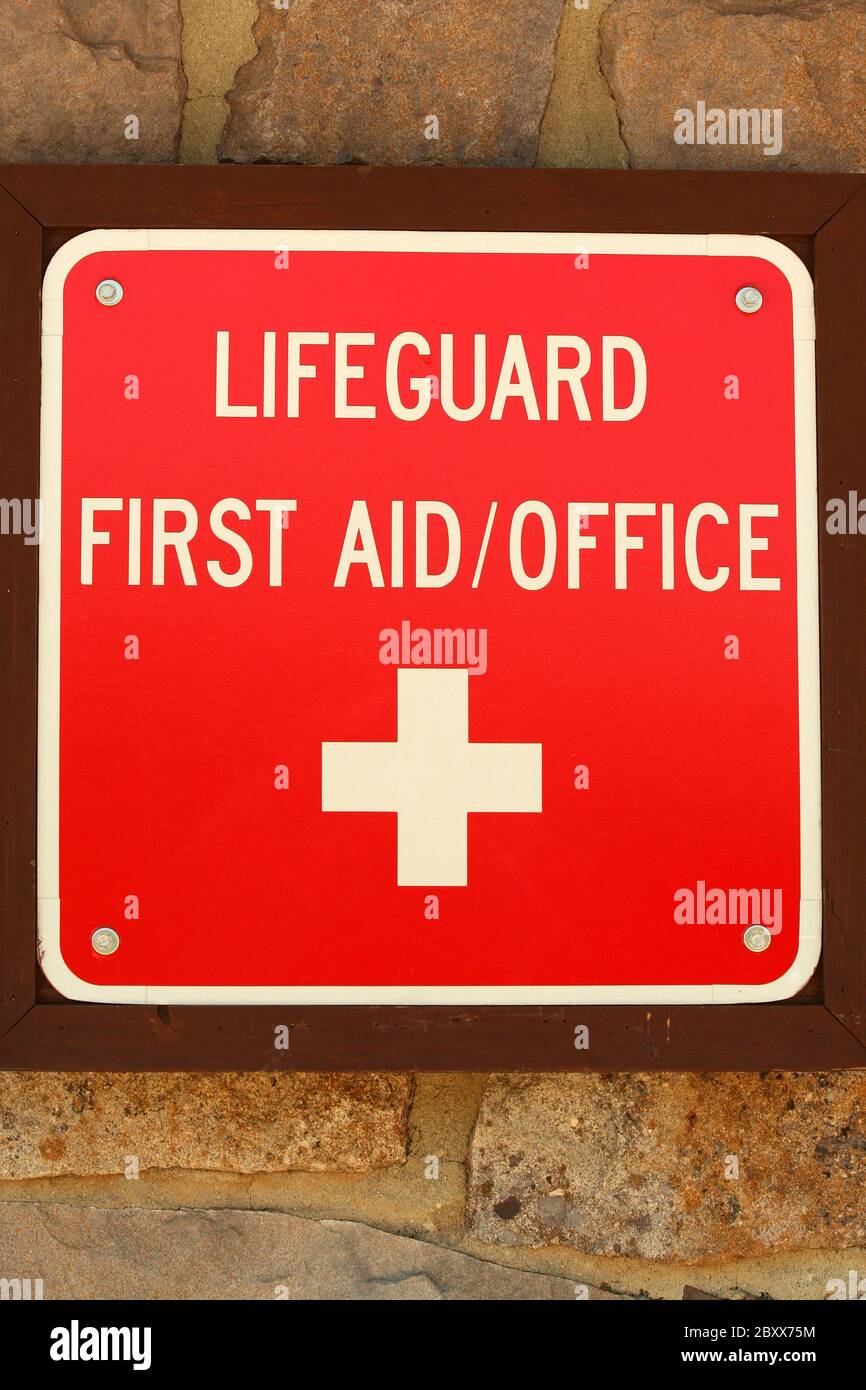 Lifeguard sign hi-res stock photography and images - Alamy