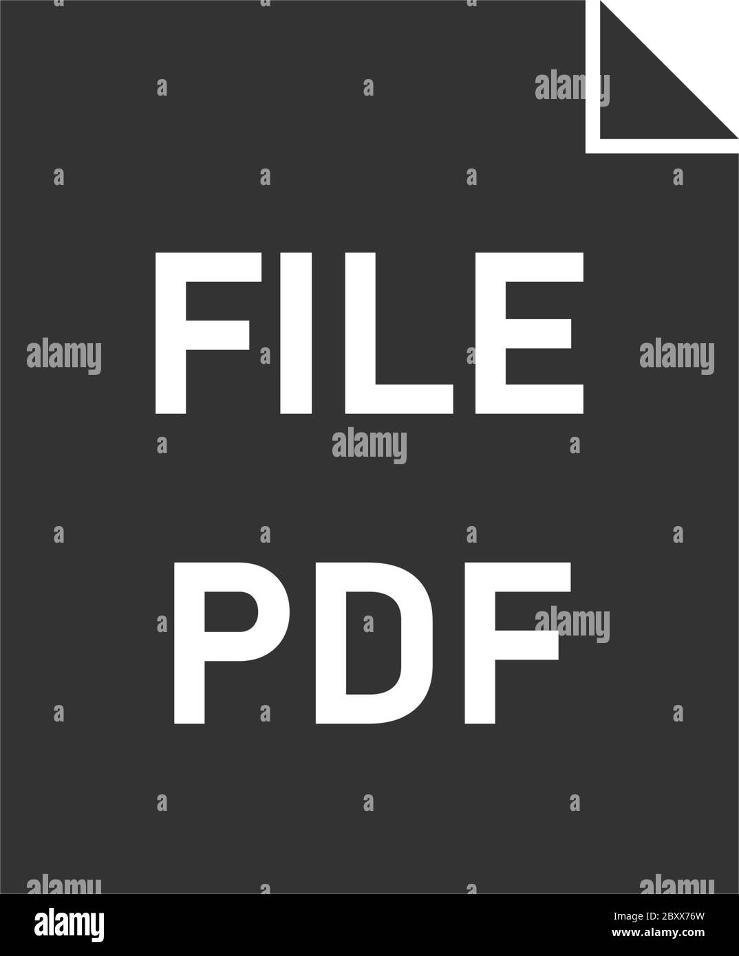 PDF. Black Icon Flat on white background Stock Vector Image & Art - Alamy