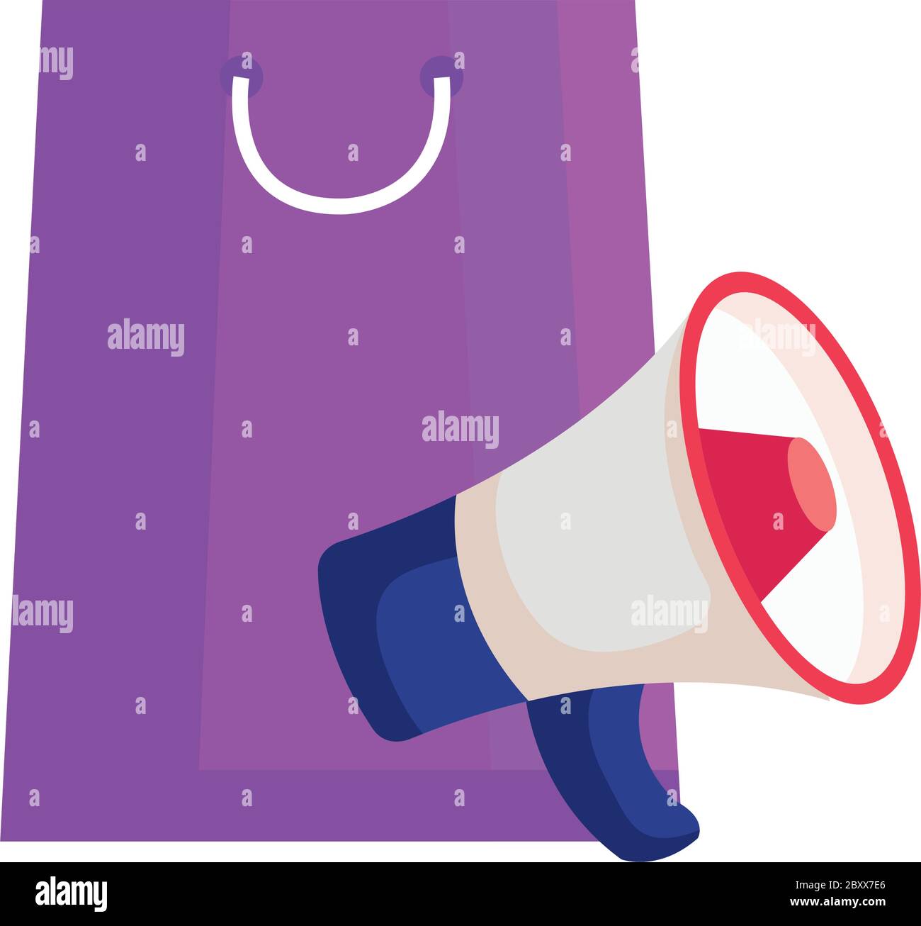 shopping bag and megaphone vector design Stock Vector Image & Art - Alamy