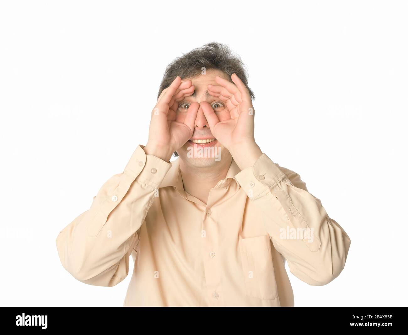 A man staring at something Stock Photo - Alamy