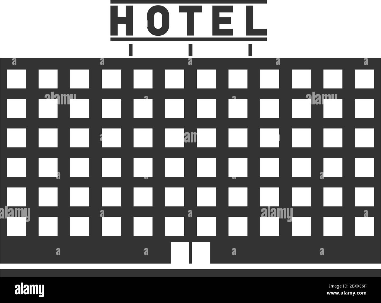 Hotel flat building in Black and White Stock Photos & Images - Alamy