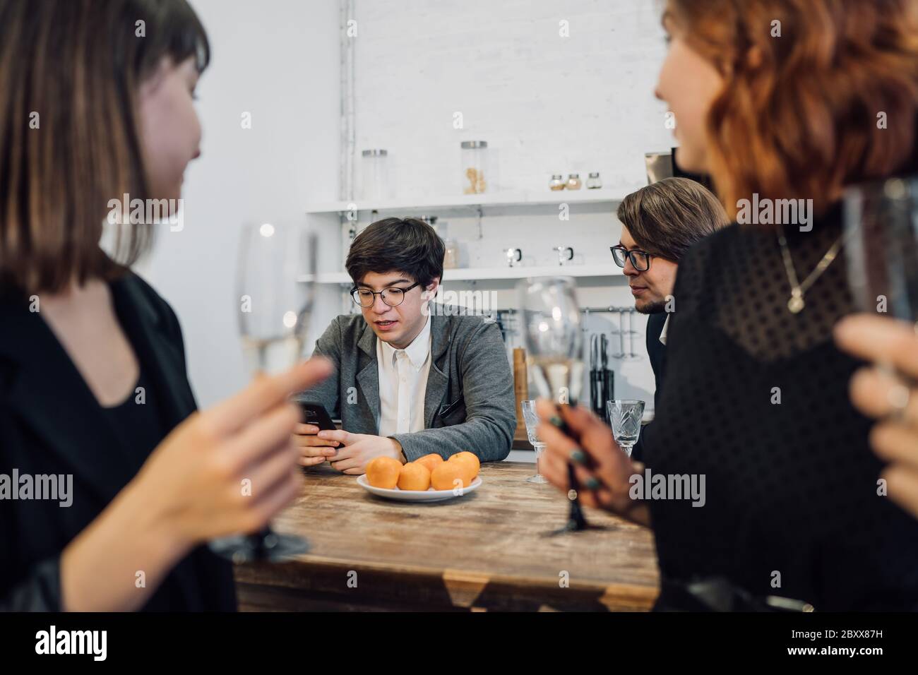 Business meeting in restaurant kitchen hi-res stock photography and ...