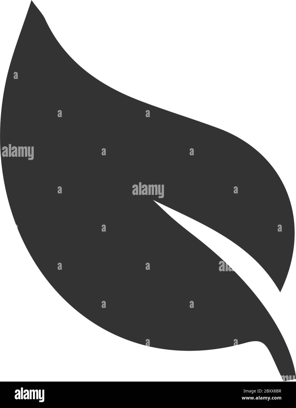 Green flat icon leaf on Black and White Stock Photos & Images - Alamy