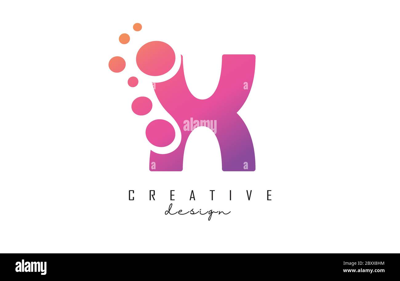 X Letter Logo with blue dots design. Letter X logotype with bubbles ...