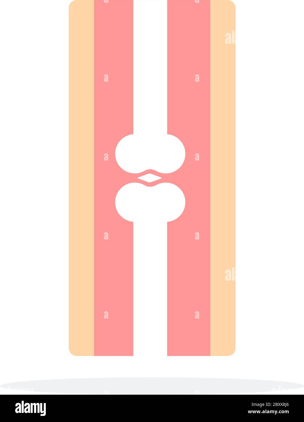 Human bone vector flat material design isolated object on white ...