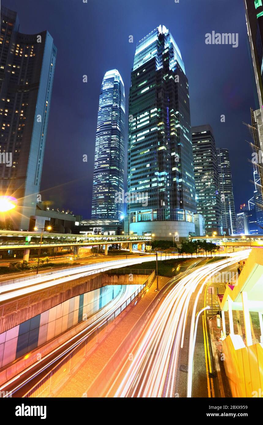 modern city at night Stock Photo - Alamy