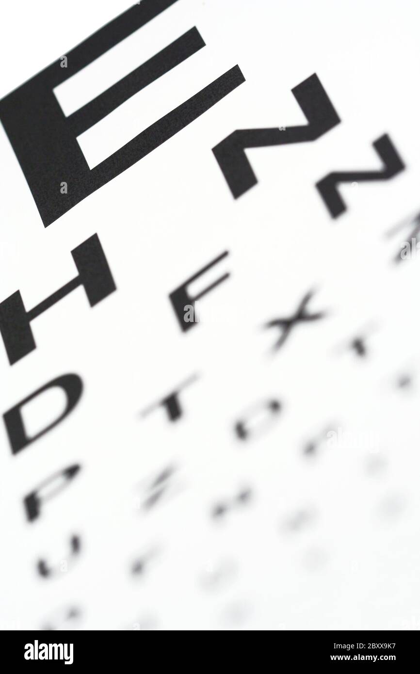 A Eye Chart With Blurry Small Letters Stock Photo Alamy a-eye-chart-with-blurry-small-letters-stock-photo-alamy