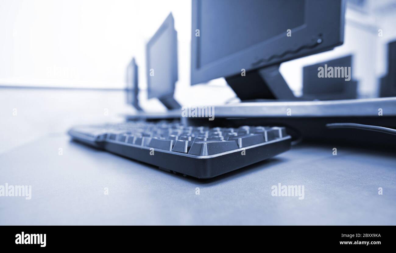 workplace room with computer Stock Photo - Alamy