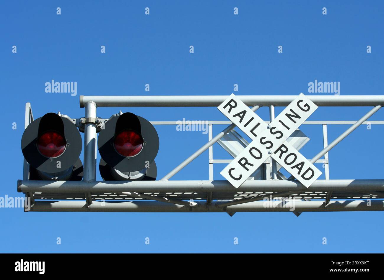 A Railroad crossing sign Stock Photo - Alamy