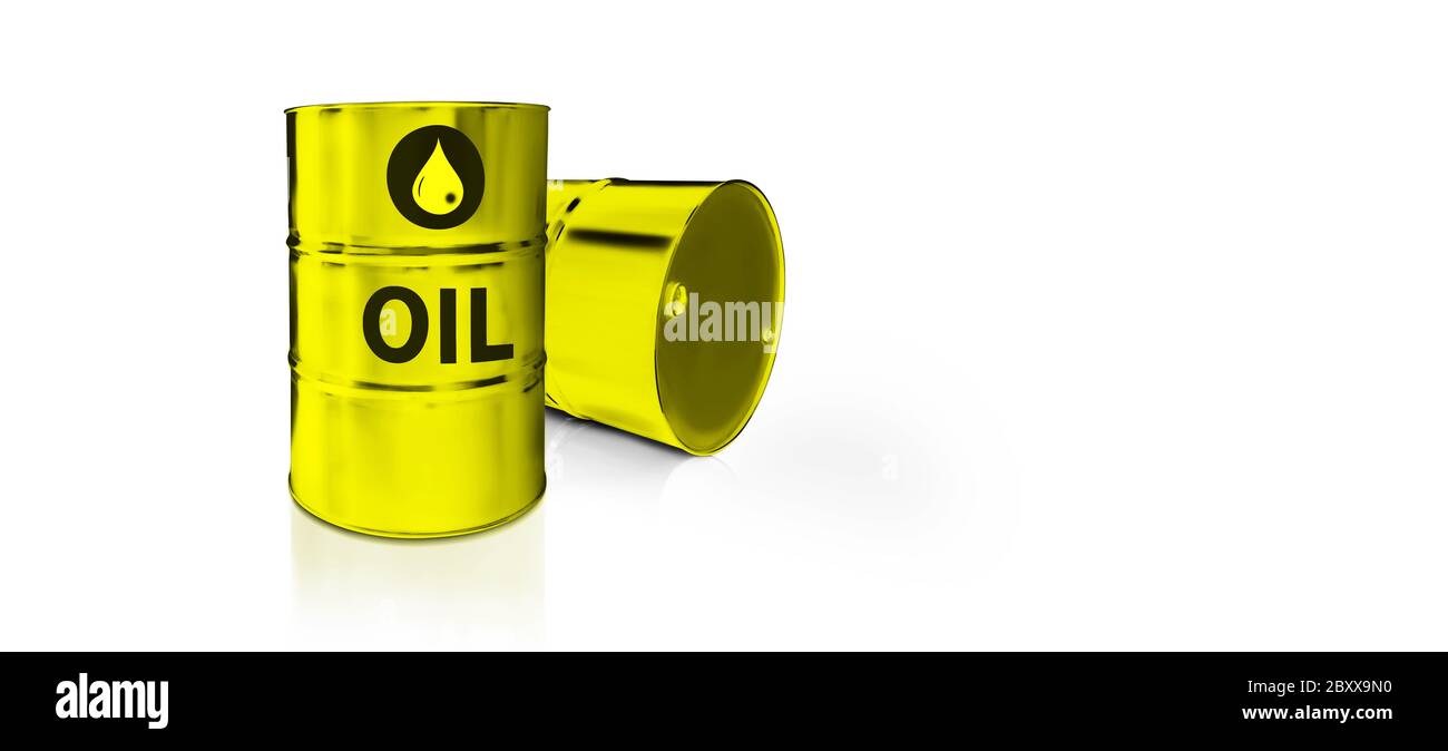 Metal oil barrels. Oil, gas and petroleum industry and manufacturing ...
