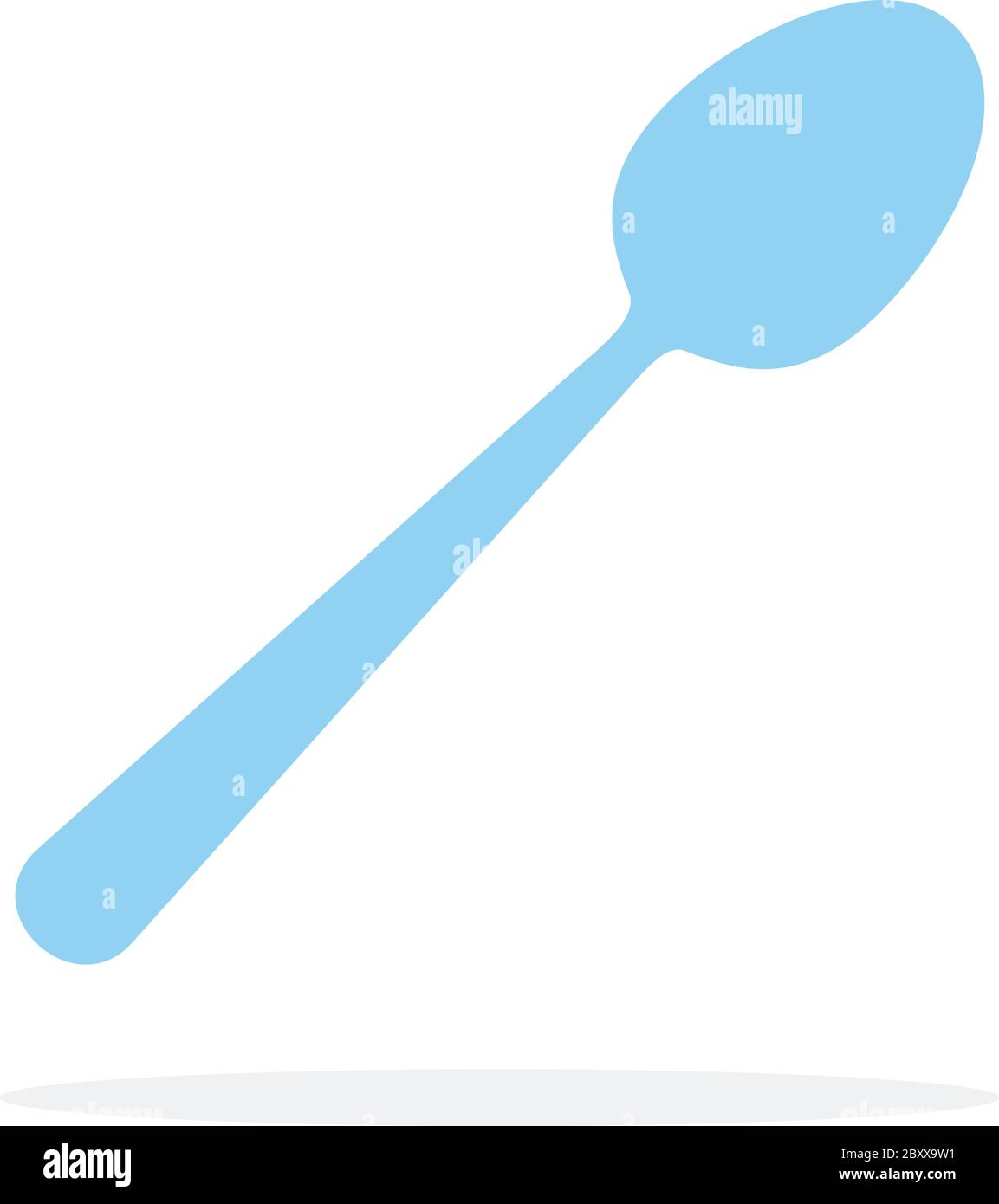 Spoon vector flat material design isolated object on white background ...