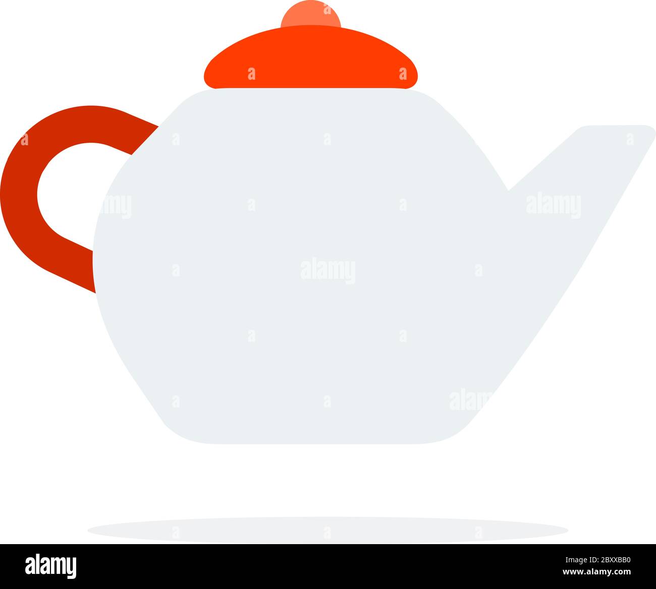 Teapot vector flat material design isolated object on white background ...
