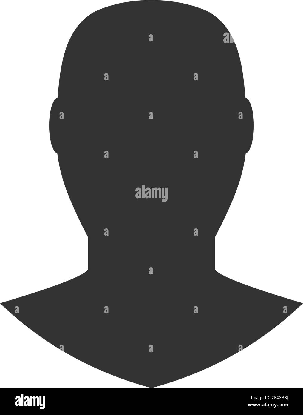 Avatar. Black Icon Flat on white background Stock Vector Image & Art ...