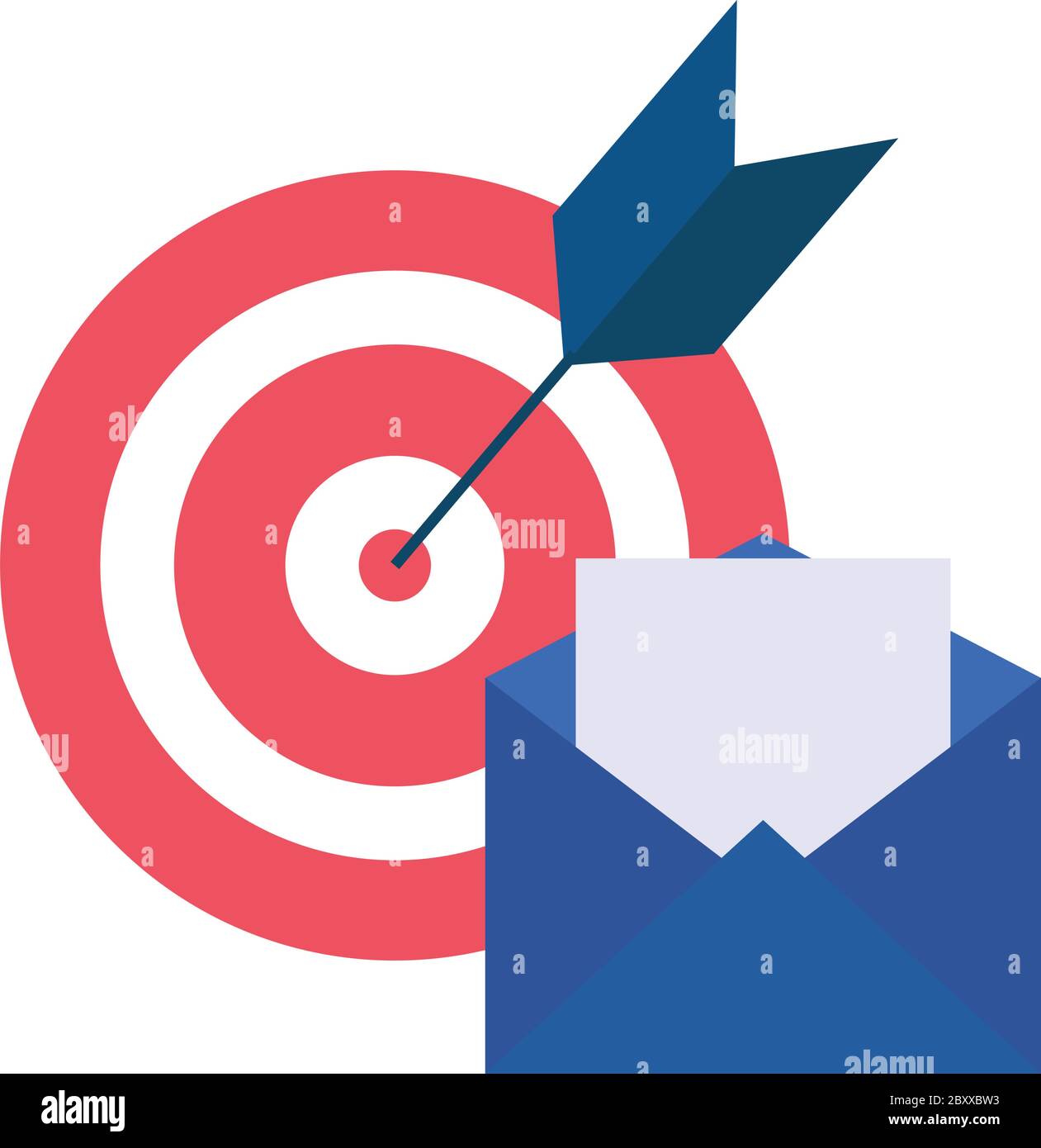 Isolated target and envelope vector design Stock Vector Image & Art - Alamy