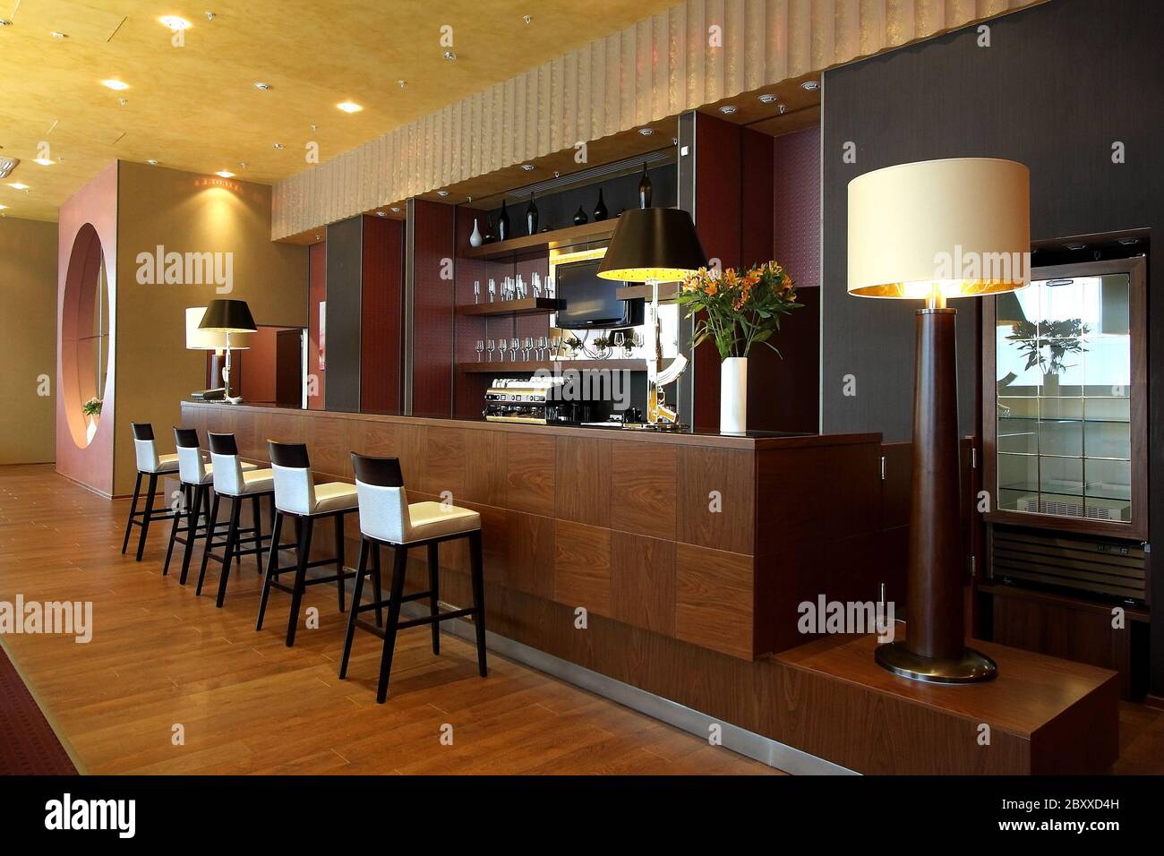 Wooden bar rack Stock Photo - Alamy