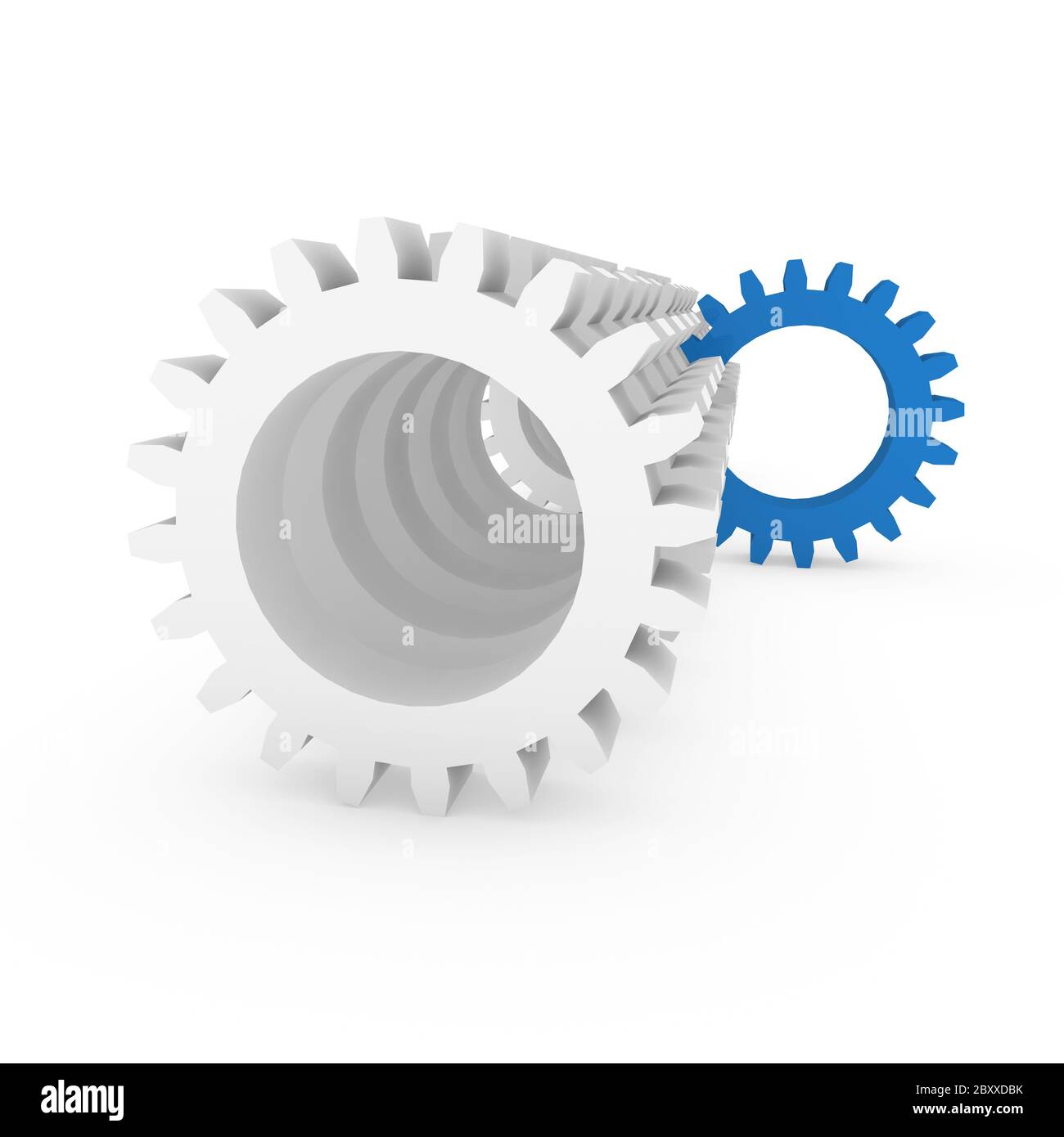 3d gear blue Stock Photo - Alamy