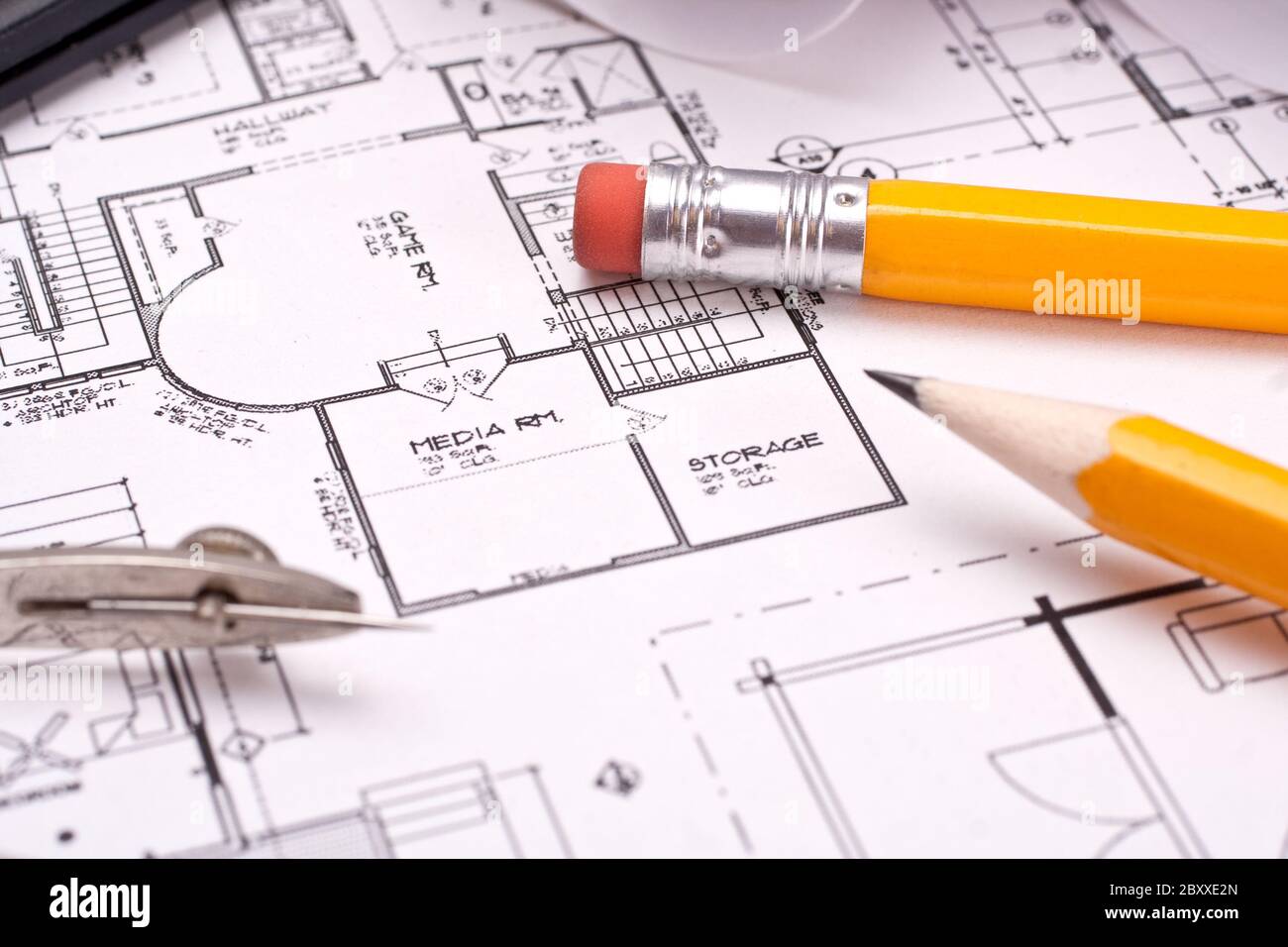 engineering and architecture drawings Stock Photo - Alamy