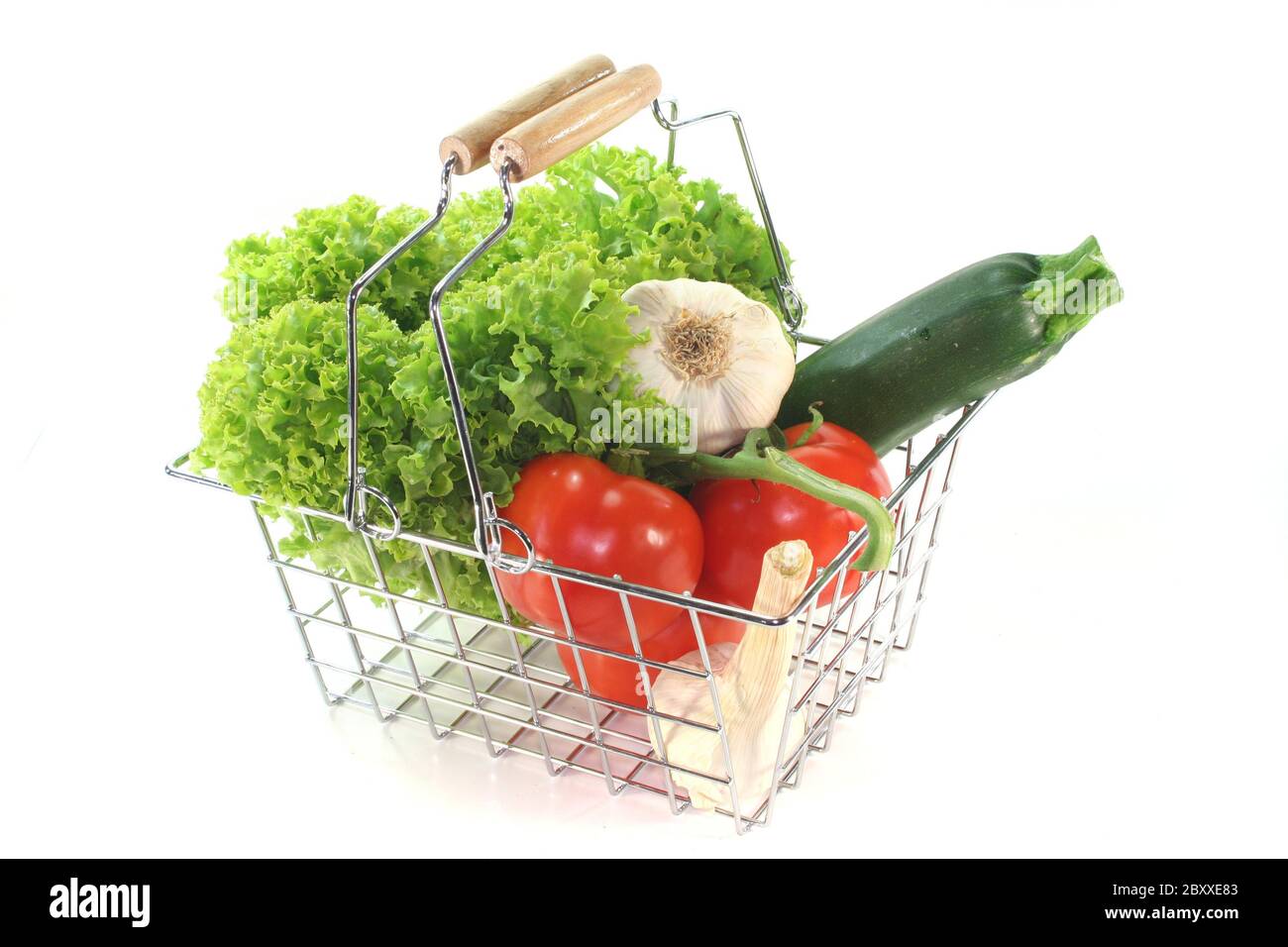 vegetables mix in shopping cart Stock Photo - Alamy