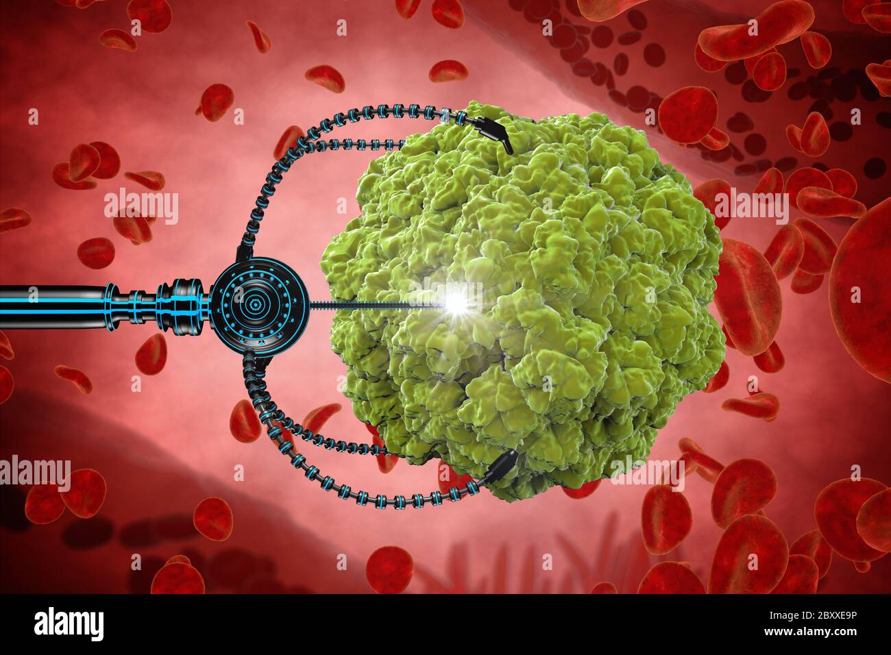 nanorobot and virus, bacteria, microbe. Medical concept anatomical ...