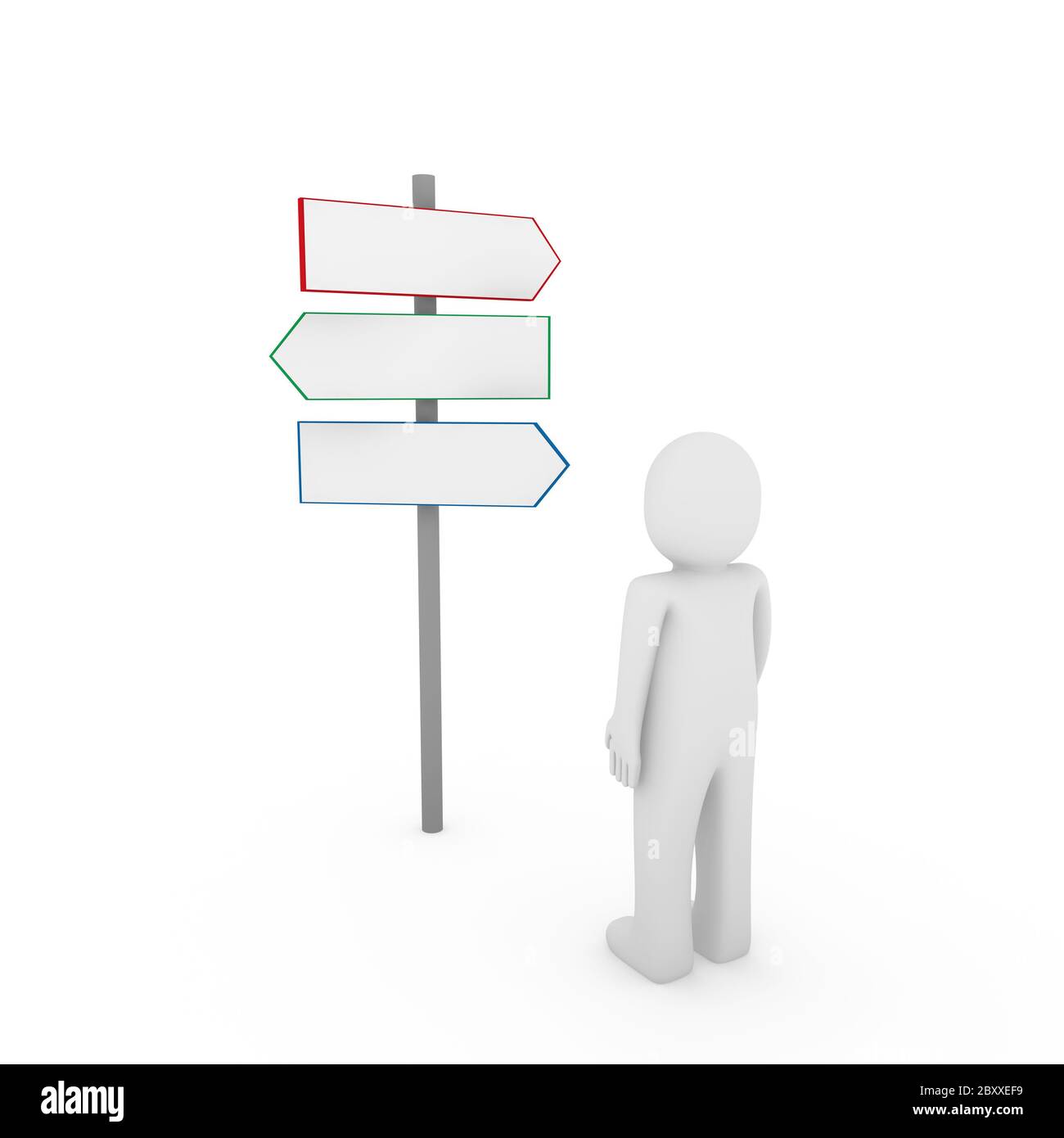 3d human way arrow Stock Photo - Alamy