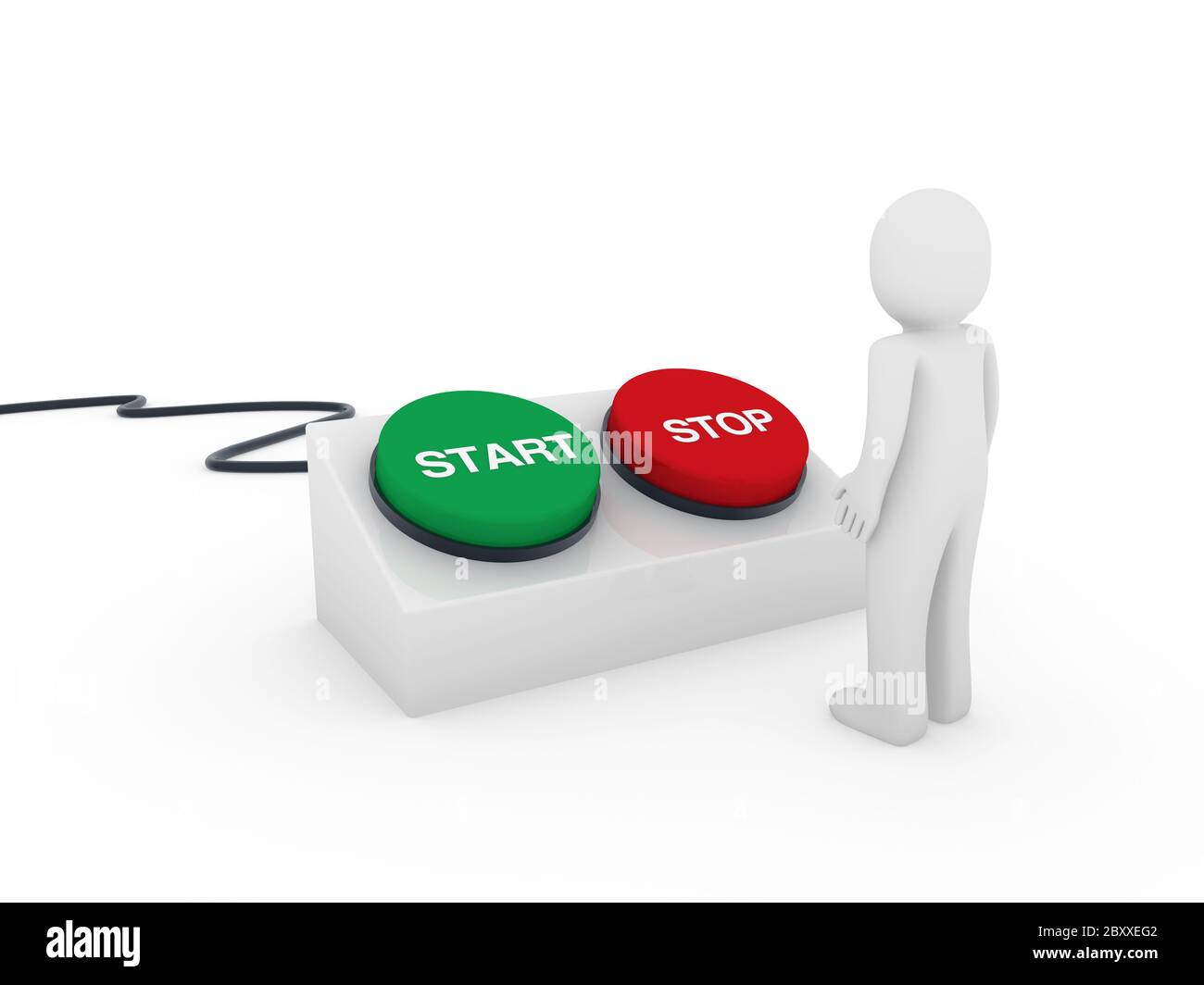 3d human man button Stock Photo - Alamy