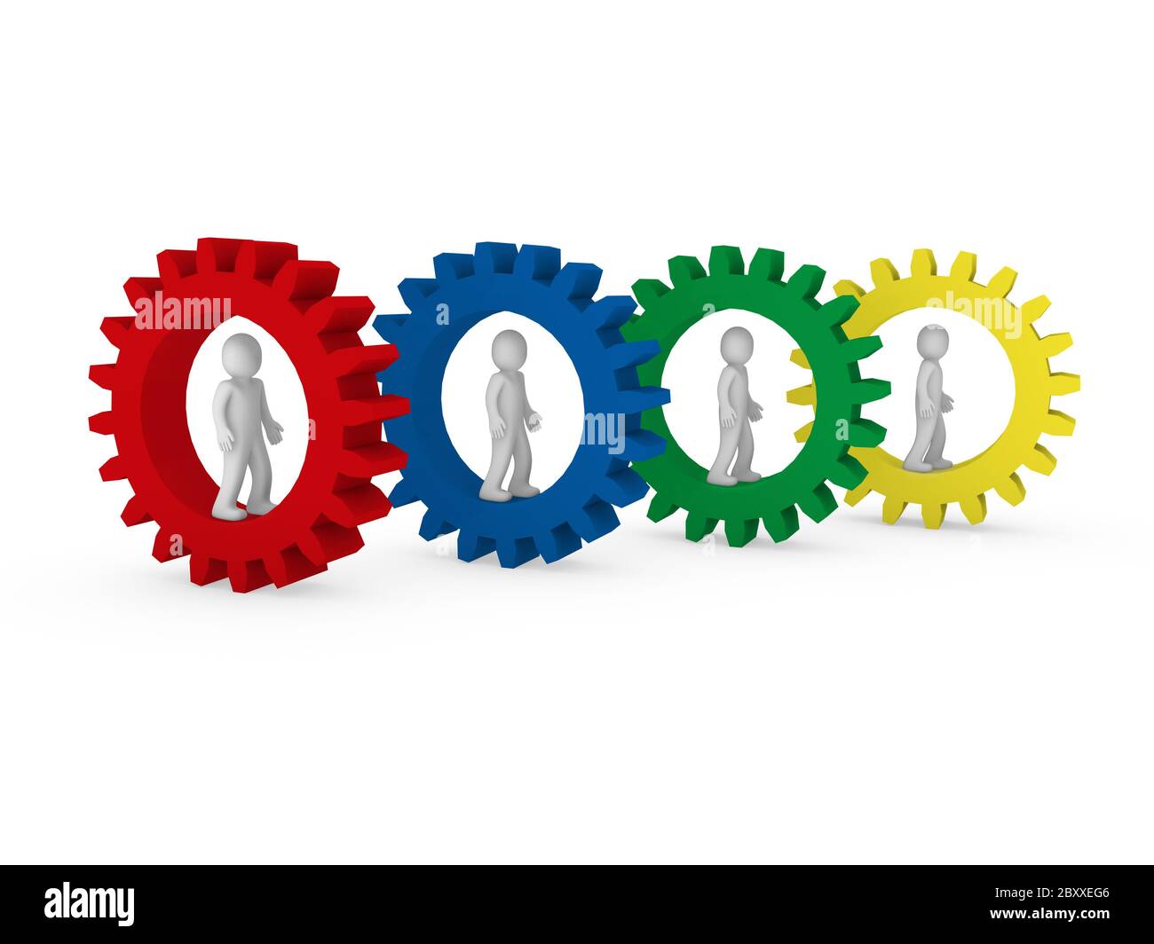 Teamwork concept people connecting Cut Out Stock Images & Pictures - Alamy