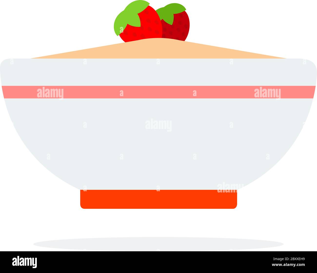 Spoon oatmeal on white Stock Vector Images - Alamy