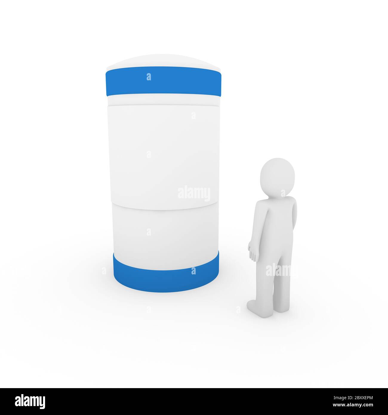 3d human man blue banner Stock Photo - Alamy