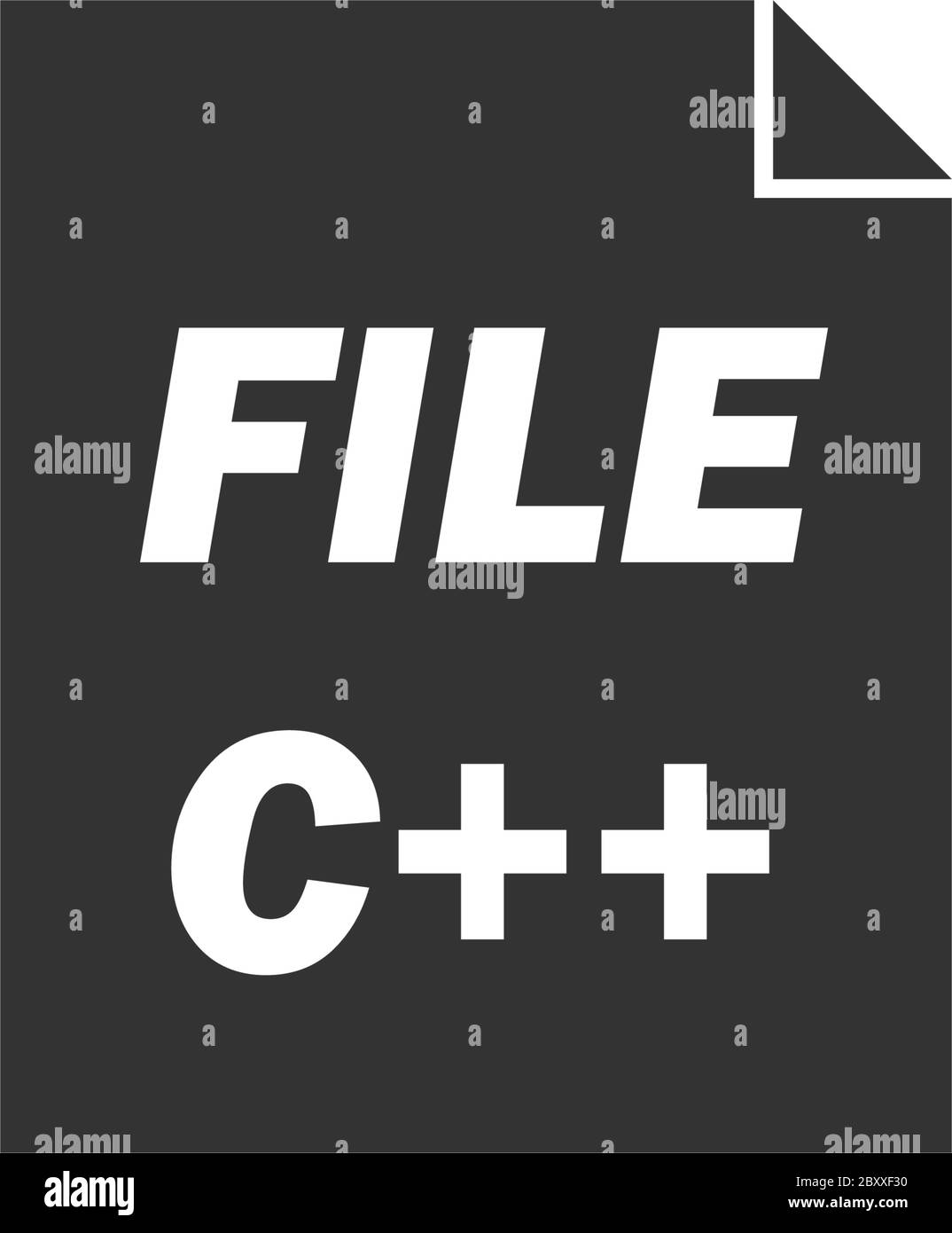 C file. Black Icon Flat on white background Stock Vector Image & Art ...