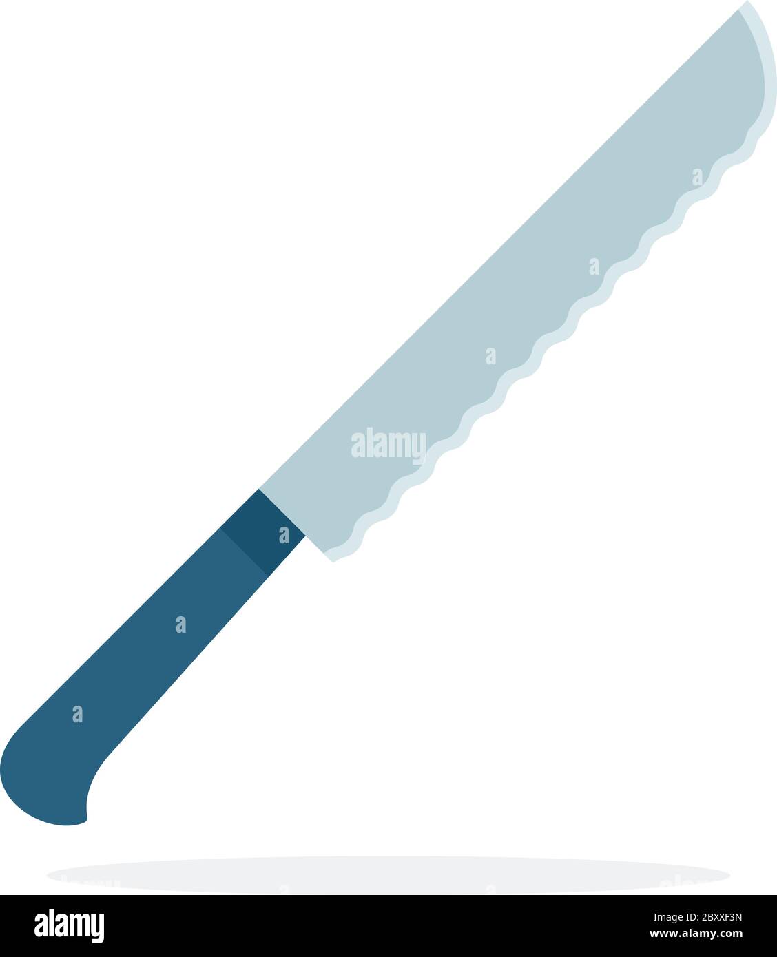 Bread knife vector flat material design isolated object on white ...
