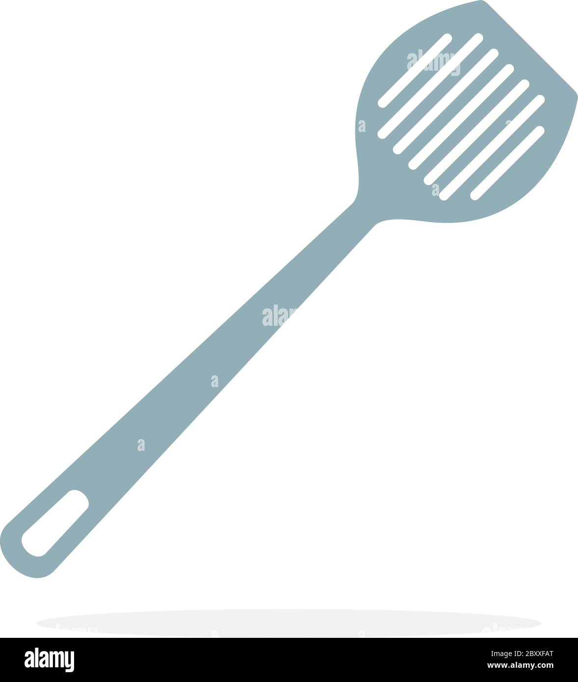 Nylon spatula with slots vector flat material design isolated object on ...