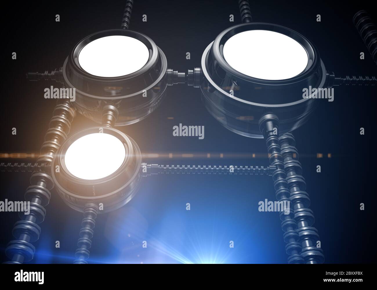 Futuristic sci-fi metal element . monitor, display. Future concept. 3d ...