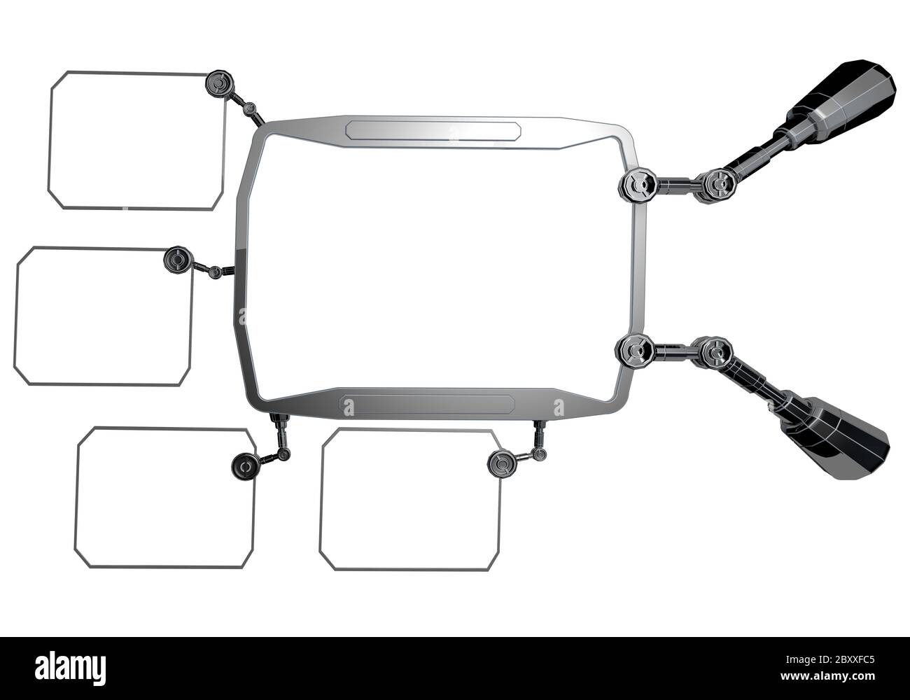 Futuristic sci-fi metal element . monitor, display. Future concept ...