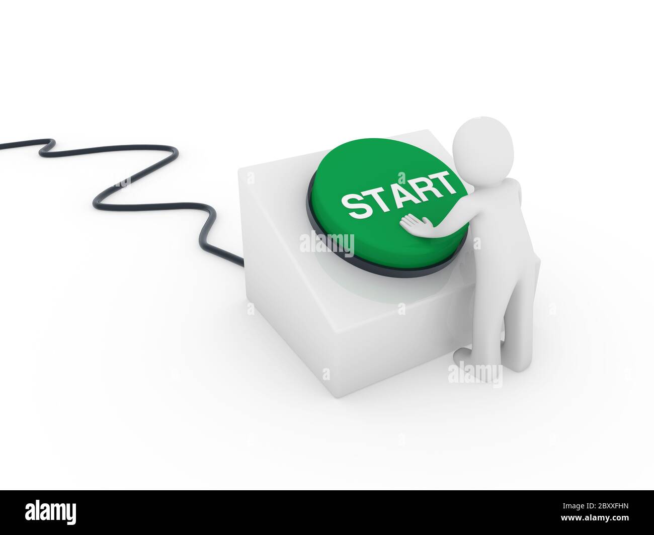 3d button start green Cut Out Stock Images & Pictures - Alamy