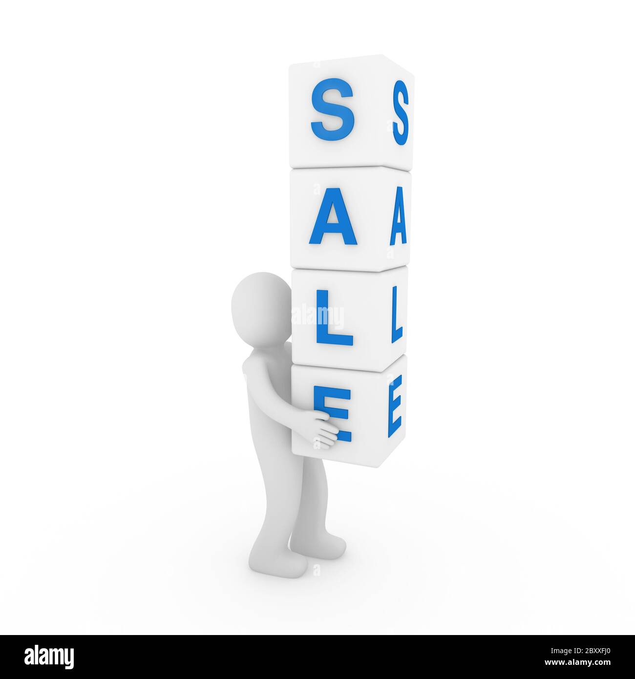 Red white blue 3d cube Cut Out Stock Images & Pictures - Alamy