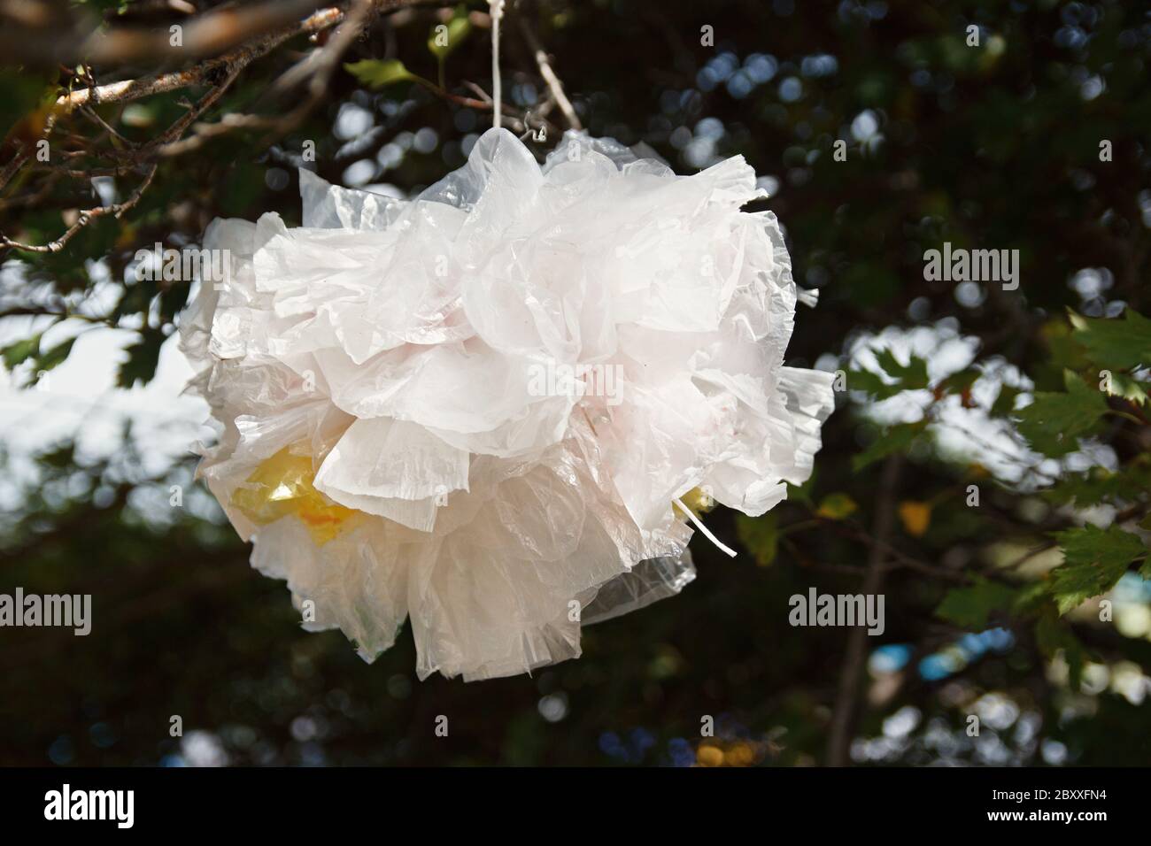 Second life of plastic pack for green planet. Plastic waste. Zero waste ...