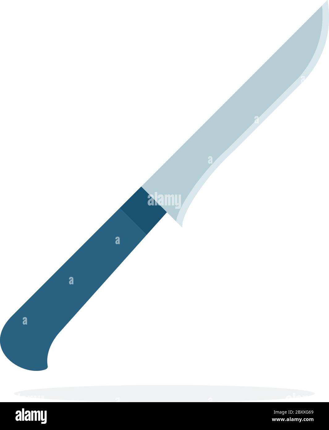Universal kitchen knife vector flat material design isolated object on ...