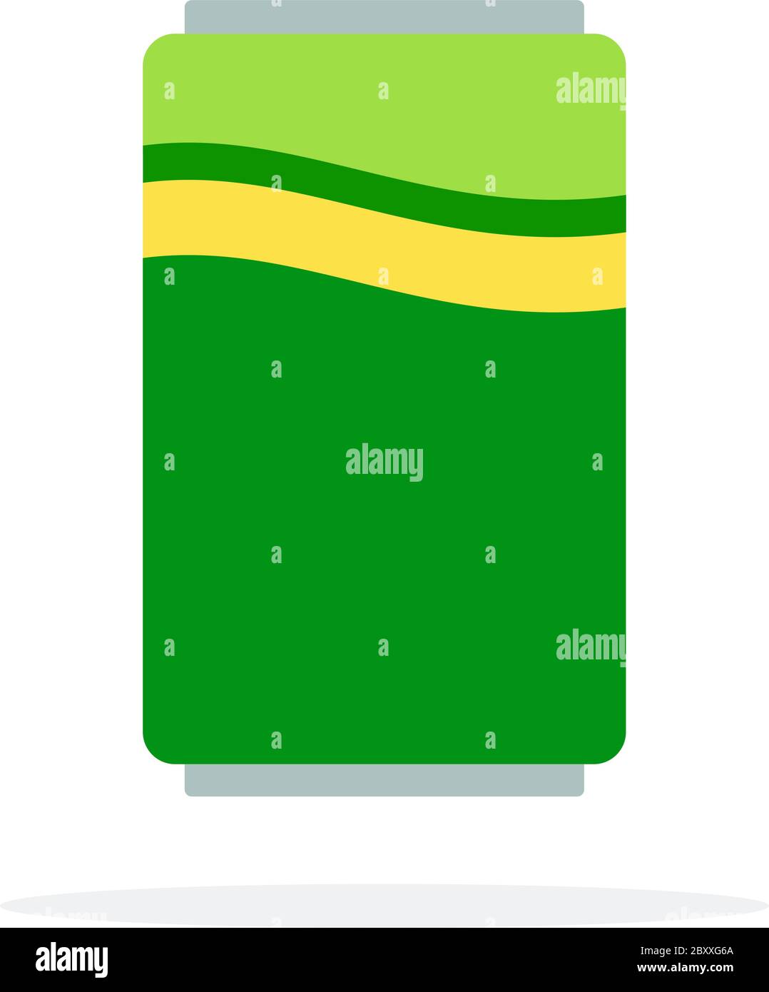 Fizzy water in a green tin vector flat isolated Stock Vector Image ...