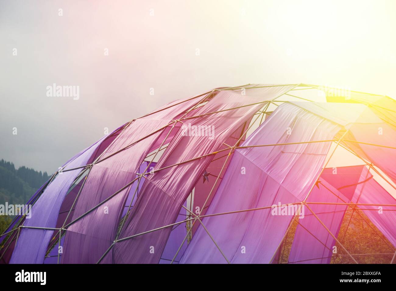 Mobile dome decoration design. A Geodesic Dome Tents. A hemispherical ...