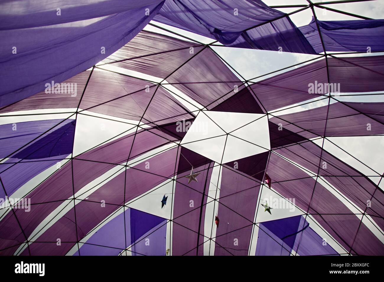 Mobile dome decoration design. A Geodesic Dome Tents. A hemispherical ...