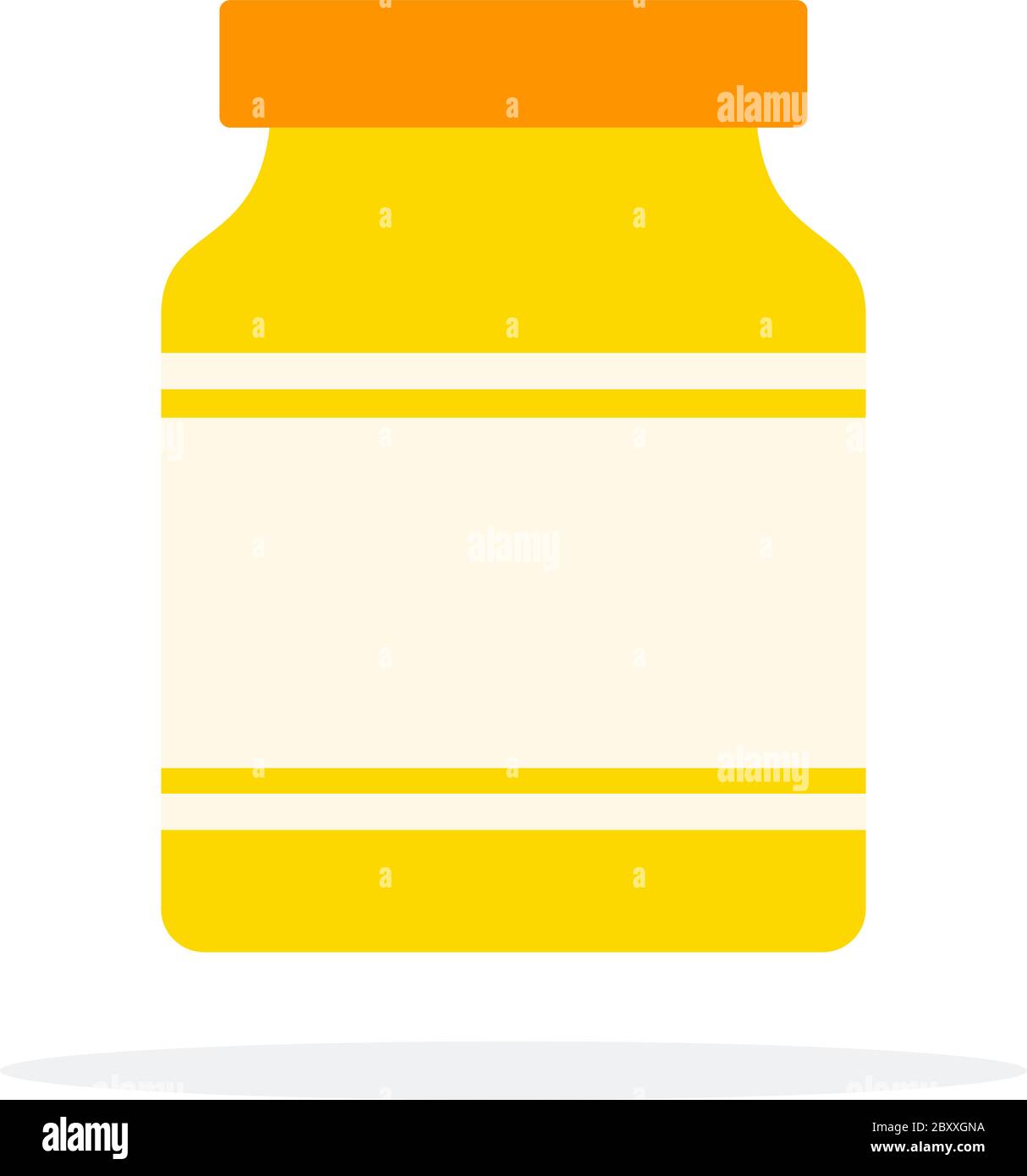 Glass jar tasty mustard Stock Vector Images - Alamy